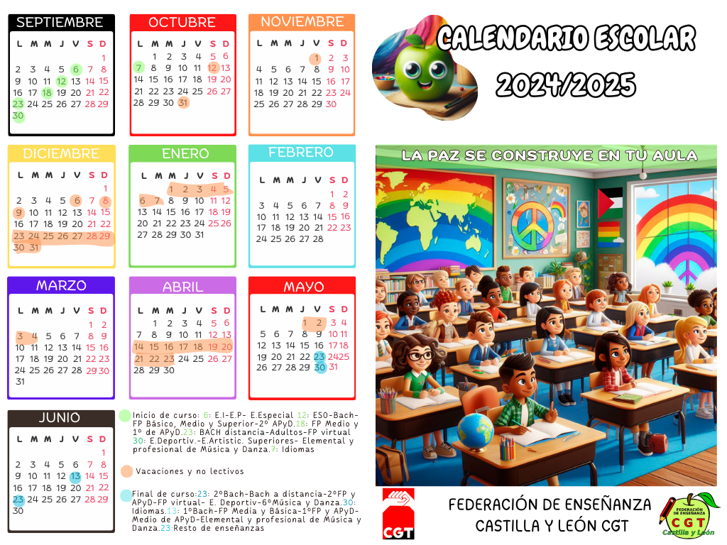 CALENDARIO ESCOLAR 24/25
